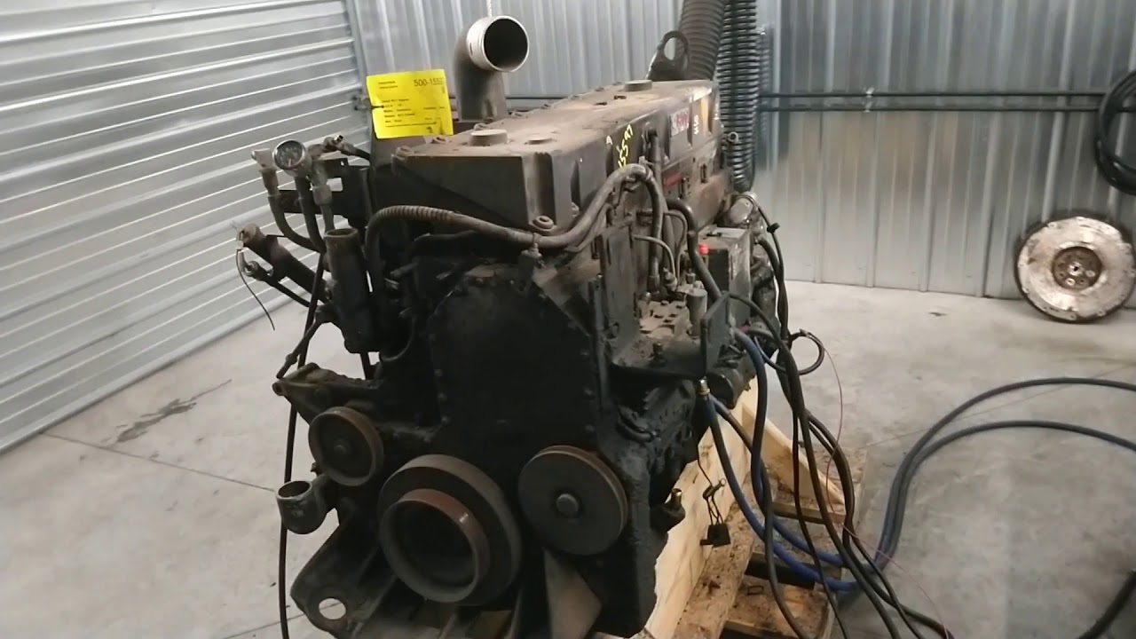 Cummins M11 Engine Run Video - YouTube
