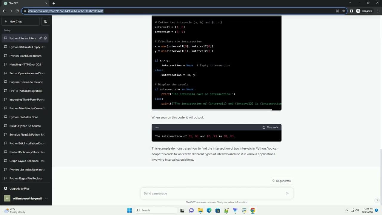 Intersection of intervals in Python - YouTube