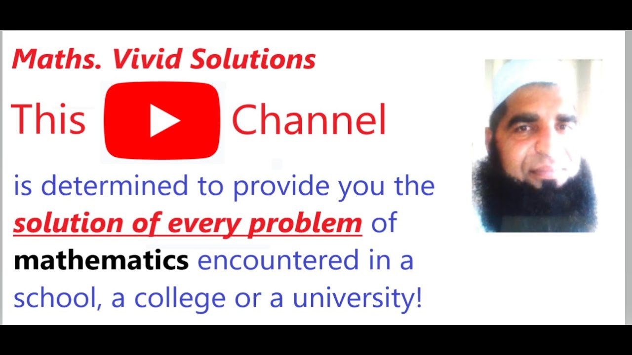 Exercise 2.1 Q.1(x) F.Sc. Part-II Mathematics - YouTube