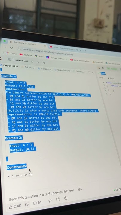 Day 176–LeetCode #89: Gray Code | Java Solution #200daysofcode #java #leetcode #hashmap # ...