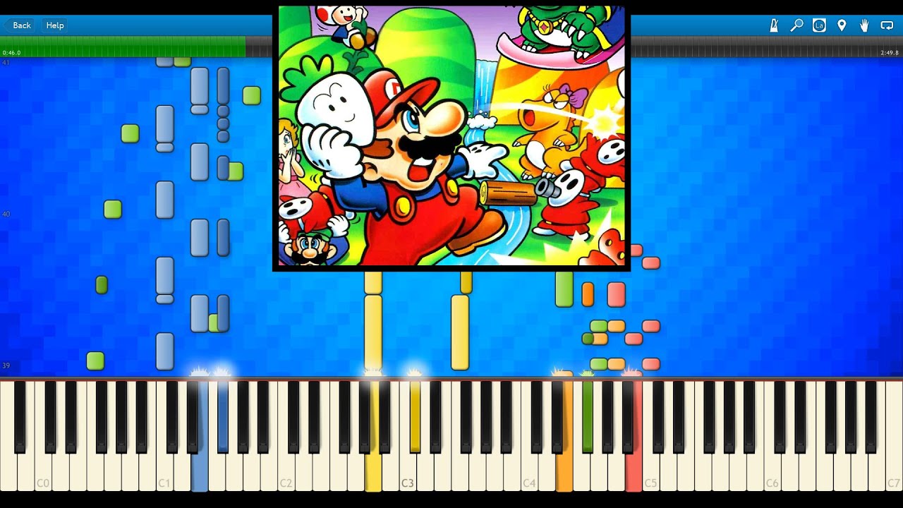 Super Mario Bros. 2 - Overworld Theme Synthesia - YouTube