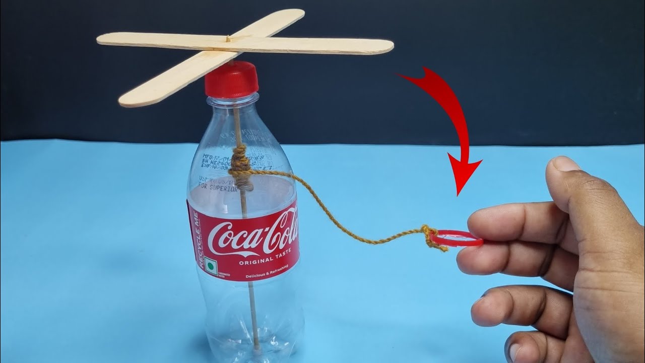 How to Make a Mini Fan Using Ice-Cream Sticks and a Bottle || Creative ...