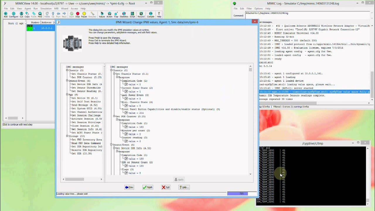 MIMIC IPMI Simulator real-time changes - YouTube