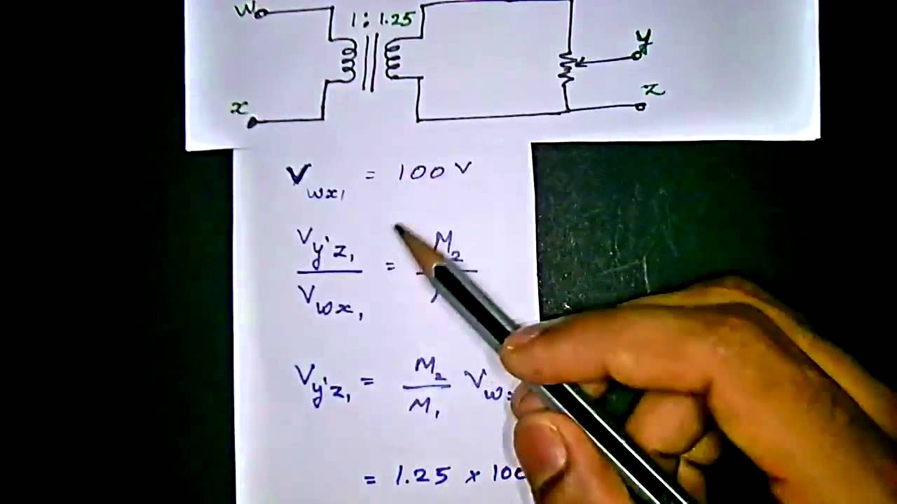 Transformer ratio with exchanges of primary to secondary - YouTube