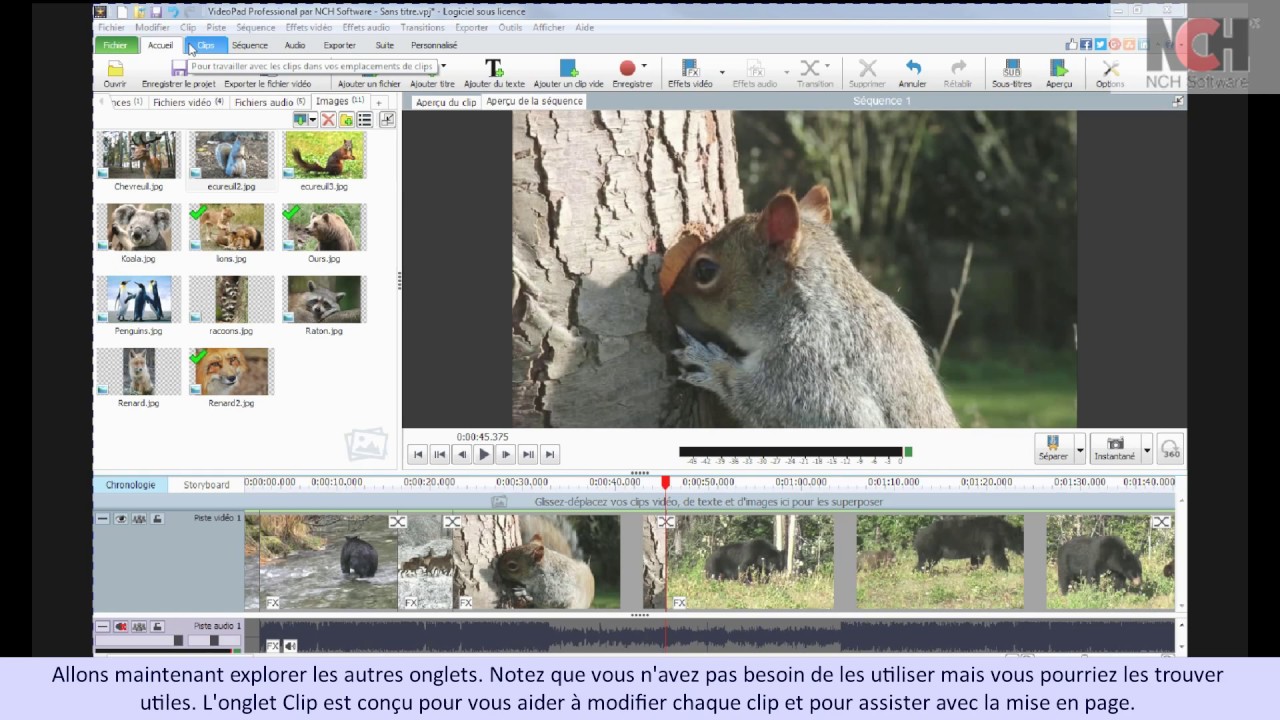 L'interface de VideoPad (version française) - YouTube