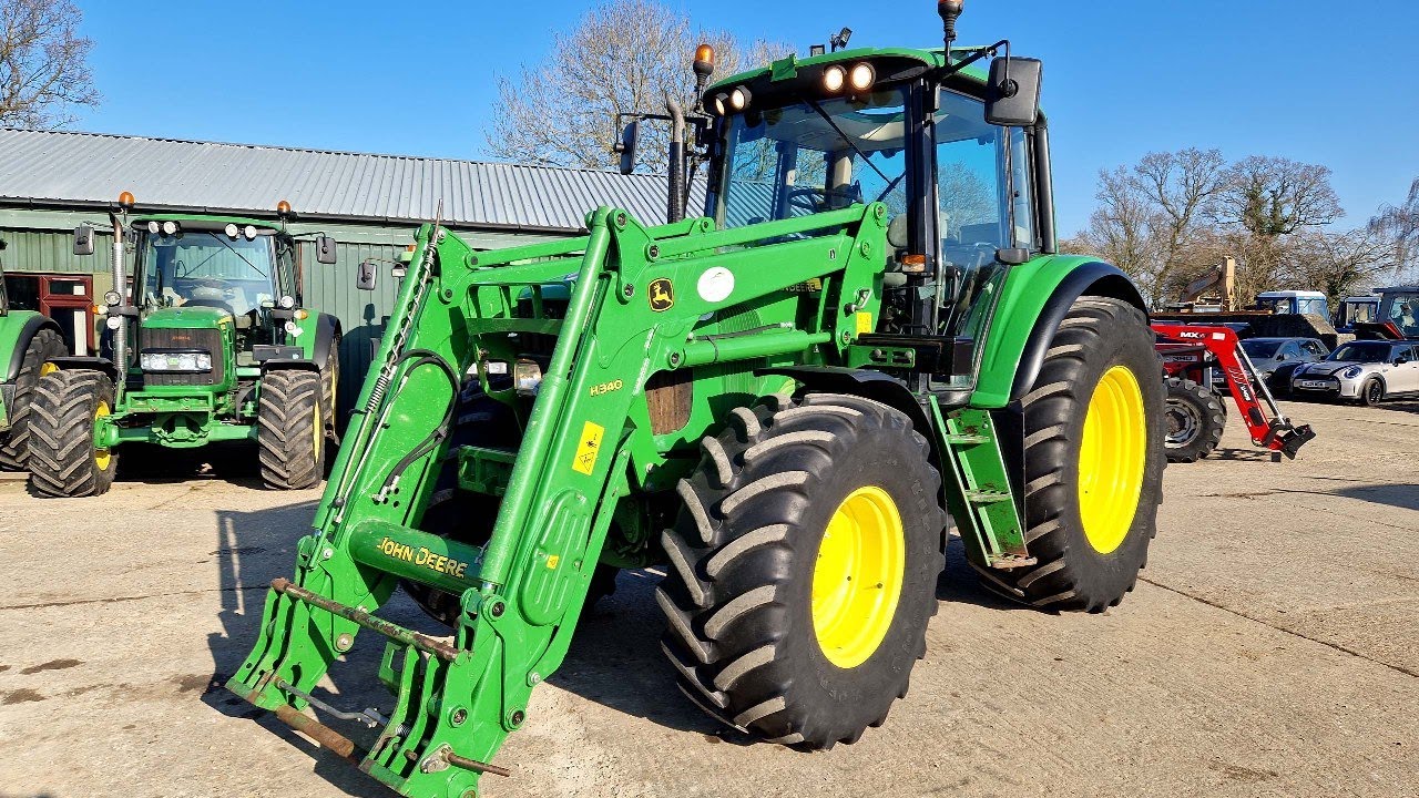 2004 John Deere 6420 4WD Tractor with JD 340 Front Loader - 21204 - YouTube