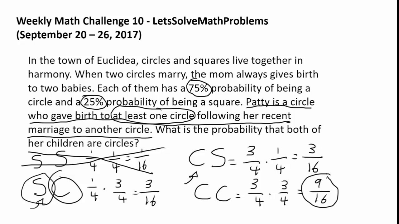 Solution: Weekly Math Challenge 10 (September 27, 2017) - YouTube