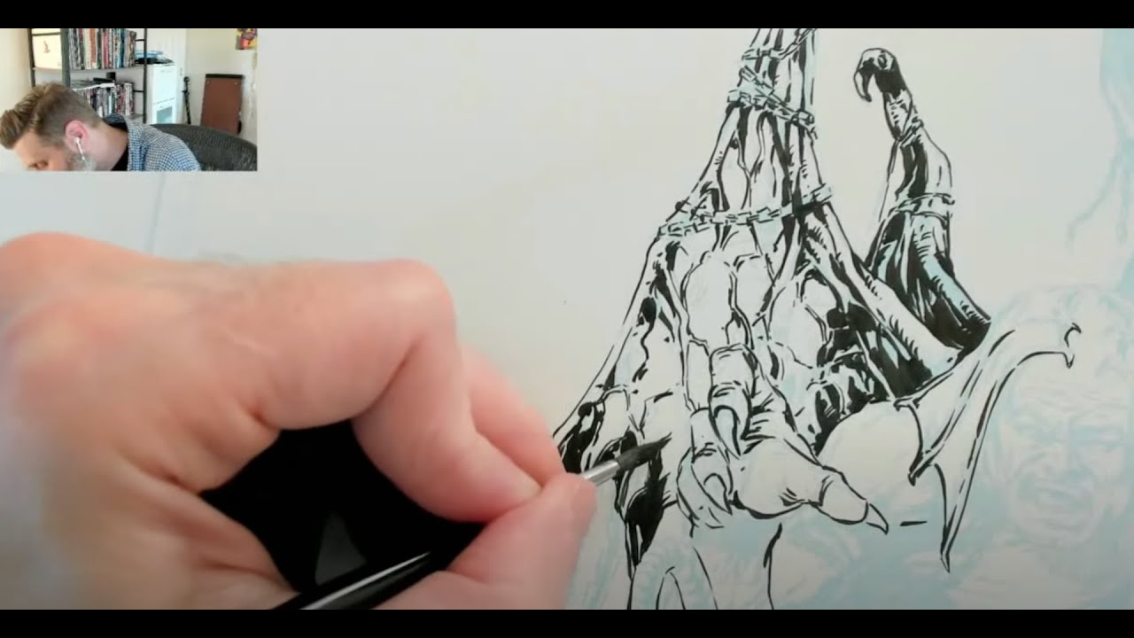 Inking Comic Book Covers - YouTube