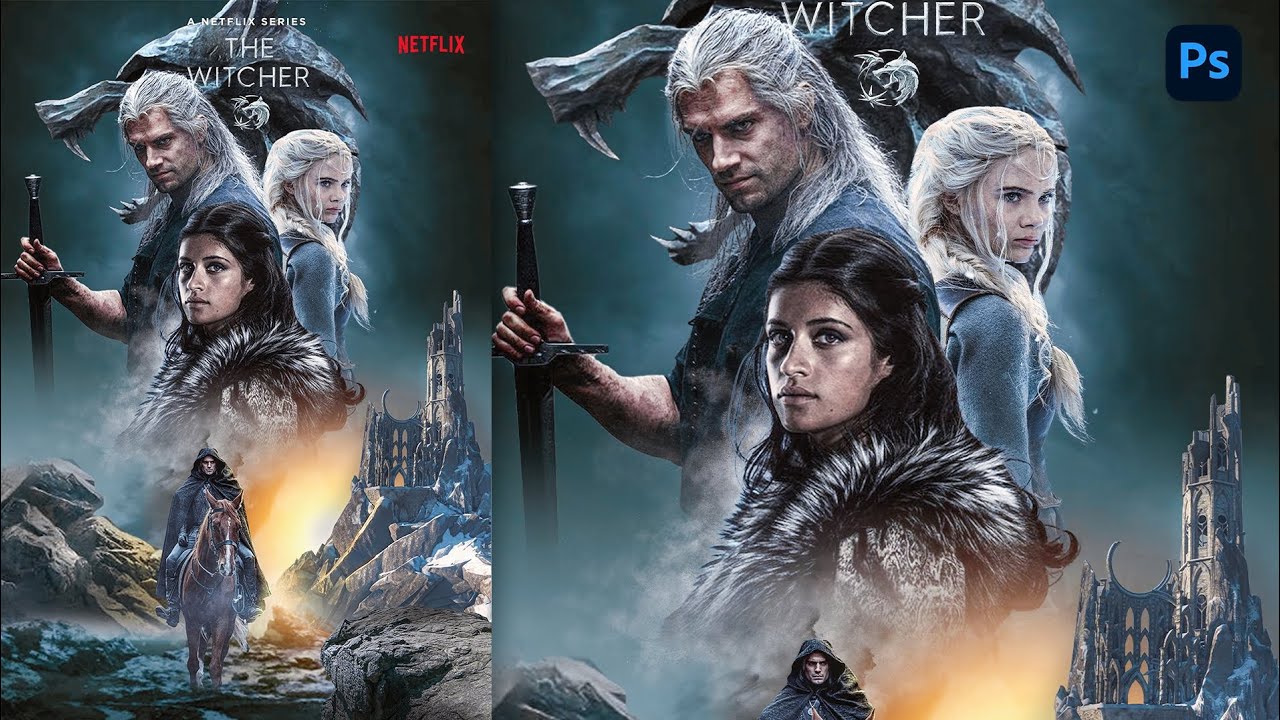 The Witcher Movie Poster | Professional Movie Poster Design Process ...