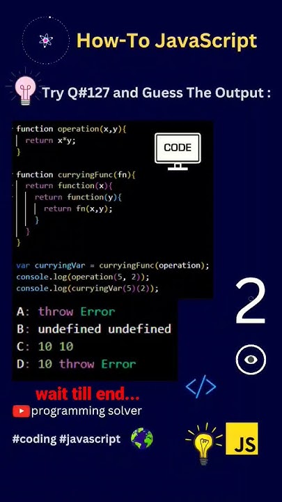 How To Code JavaScript Q#127, Try Solve & Guess The Output #shorts #coding #programming # ...