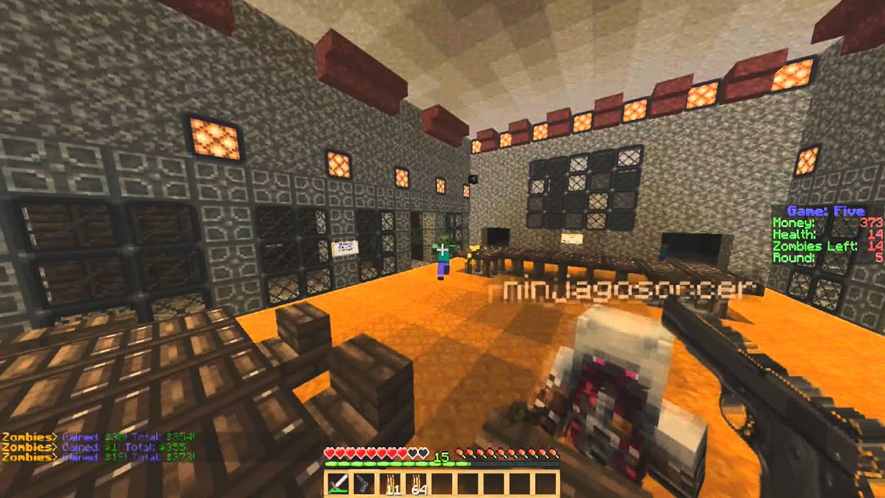 Minecraft - Mini-Games - CoD Zombies #4 - Five (Part 1) - YouTube