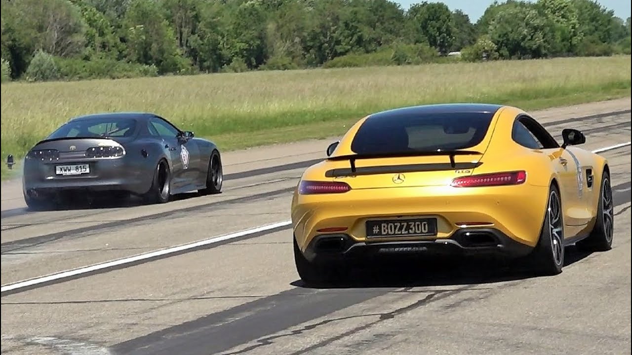 1200 PS Toyota SUPRA Mk4 vs BMW M3 vs Mercedes GTS - YouTube