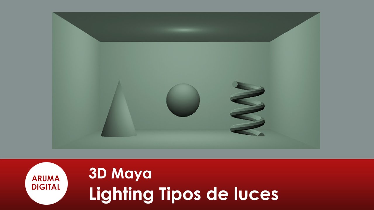 3D Maya 212 Iluminacion Tipos de luces - YouTube