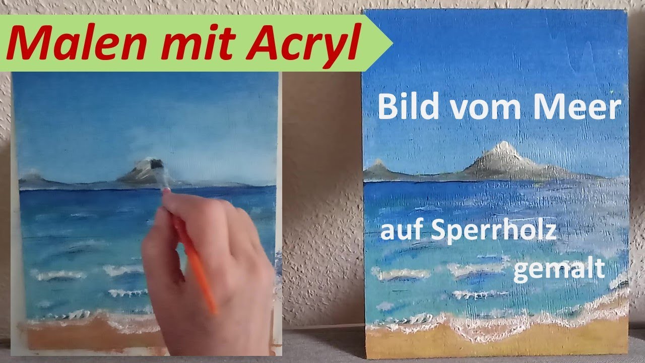 Malen mit Acryl Landschaftsbild Meer Schritt für Schritt Acrylfarben ...