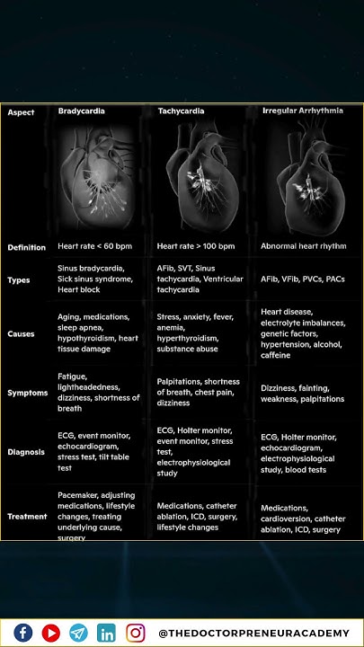 Bradycardia 🐢 vs. Tachycardia 🚀: Understanding Arrhythmias & Irregular Heartbeats 💓 - YouTube