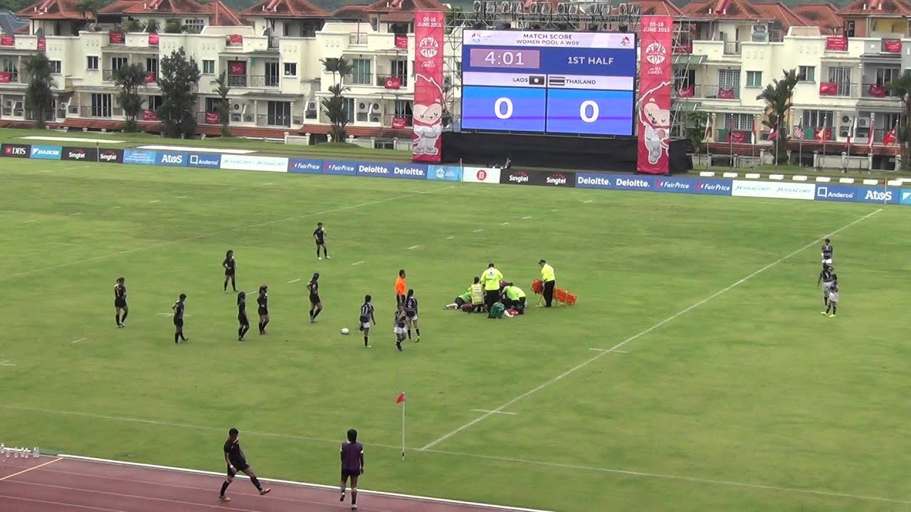 Rugby 7s - 28th SEA Games Singapore 2015 women Thailand -LAOS - YouTube