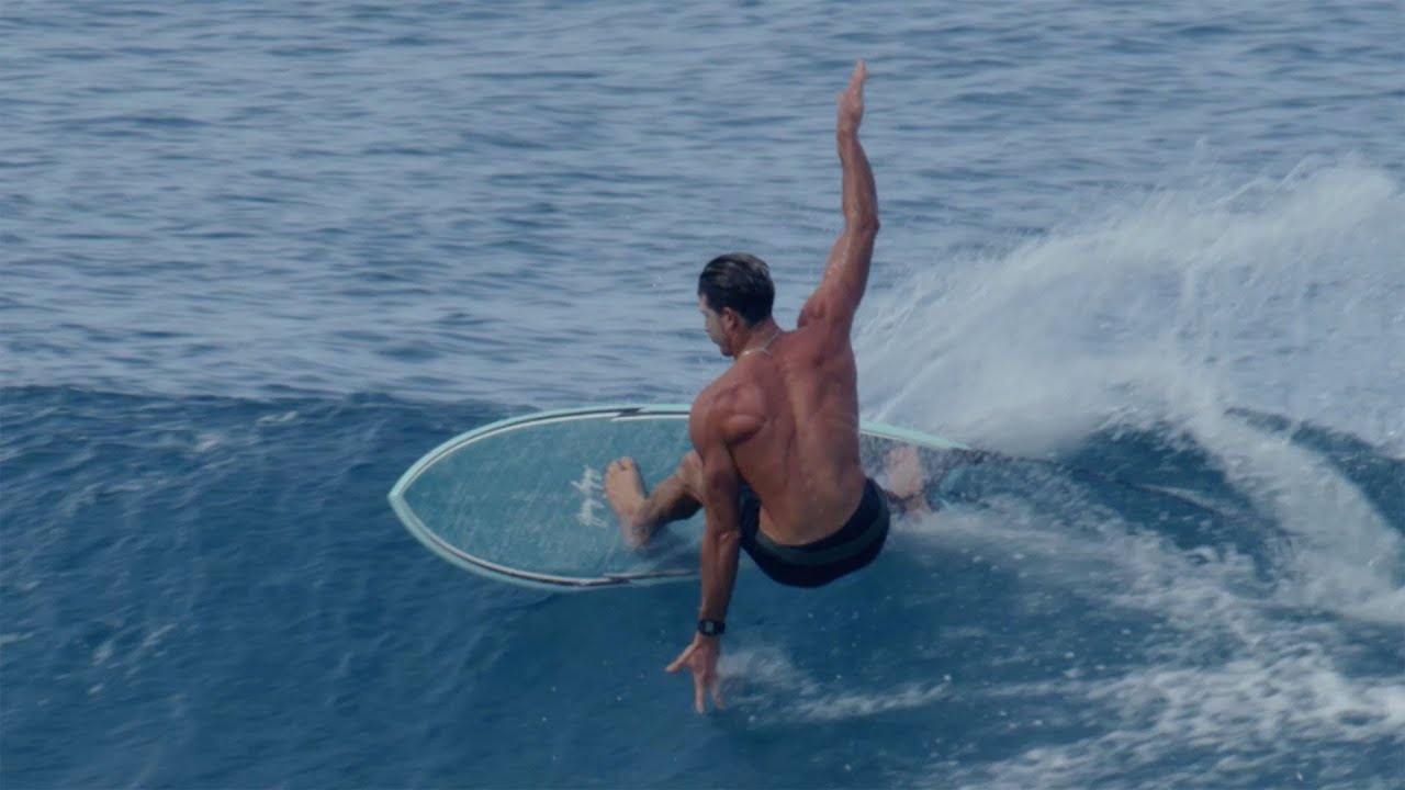Lucas Godfrey rides a Gerry Lopez Twin Fin Fish in Hawaii. - YouTube