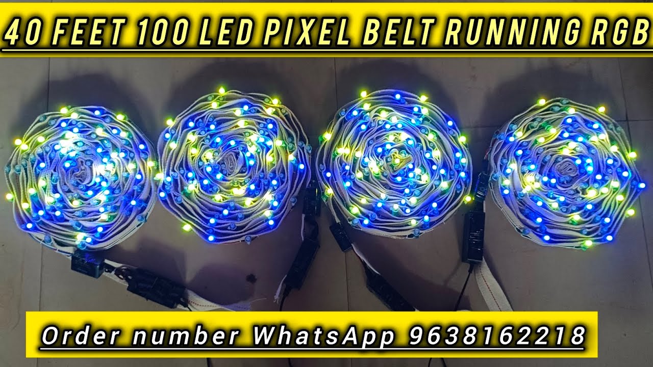 40feet 100 LED PIXEL Belt Running RGB 7 COLOUR waterproof High quality ...