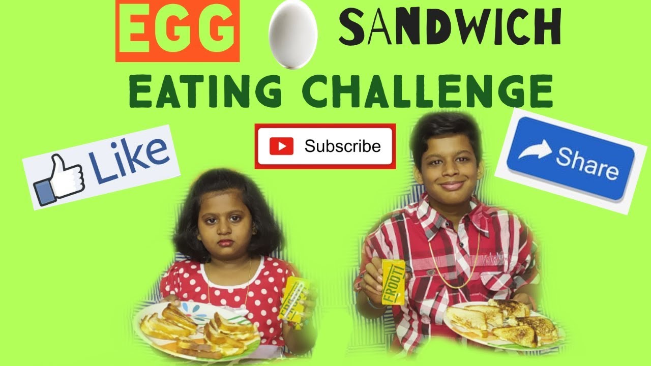 Egg sandwich eating challenge/ Sandwich eating competition/ Omlet ...