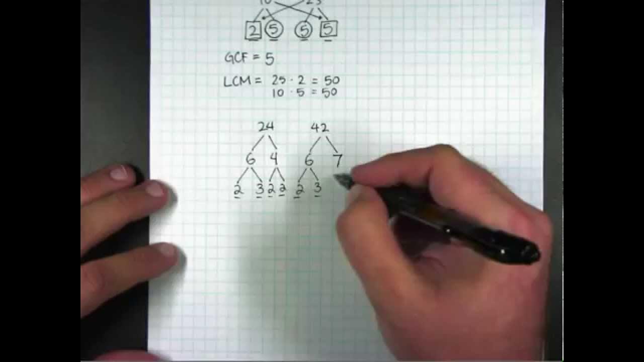 GCF and LCM using Factor Trees - YouTube