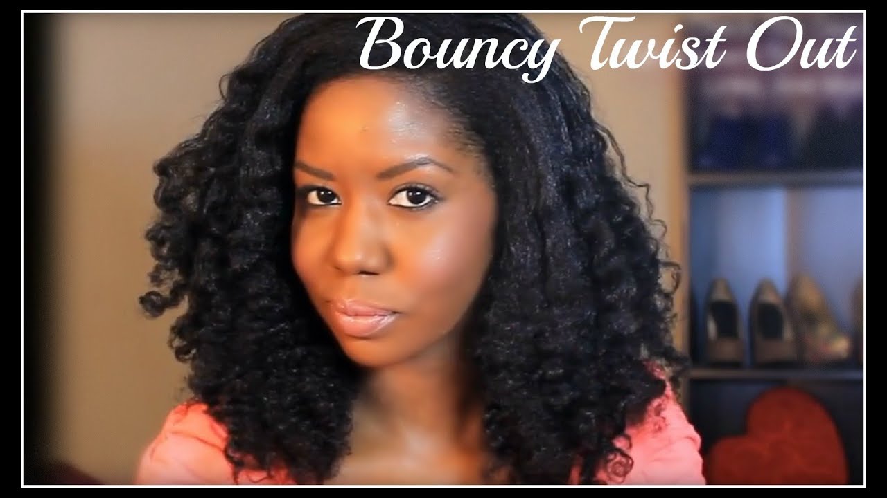Full and Bouncy Twist out On Natural Hair - YouTube