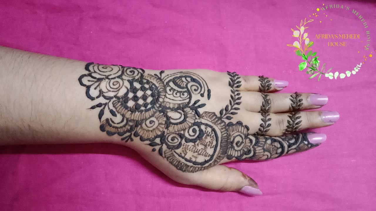 New Style String Mehedi Design || For Beginners || @Afrida's Mehedi ...