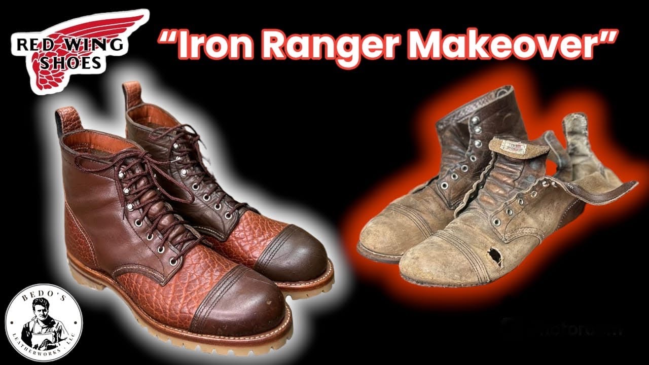 Incredible transformation on these Redwing Iron Ranger Boots #361 - YouTube