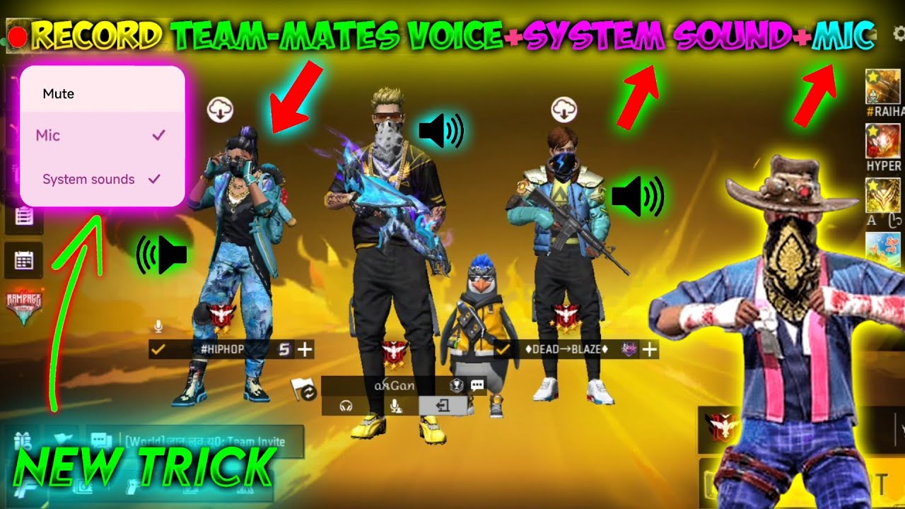 TEAMMATES VOICE + SYSTEM SOUND + MIC 🎤 SCREEN RECORDING IN MOBILE 🤯 ...