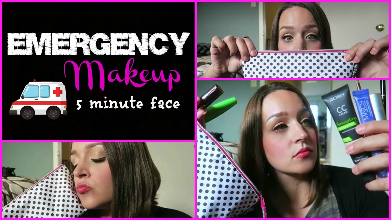 Emergency Makeup Bag! How to Create a 5 Minute Flawless Face - YouTube
