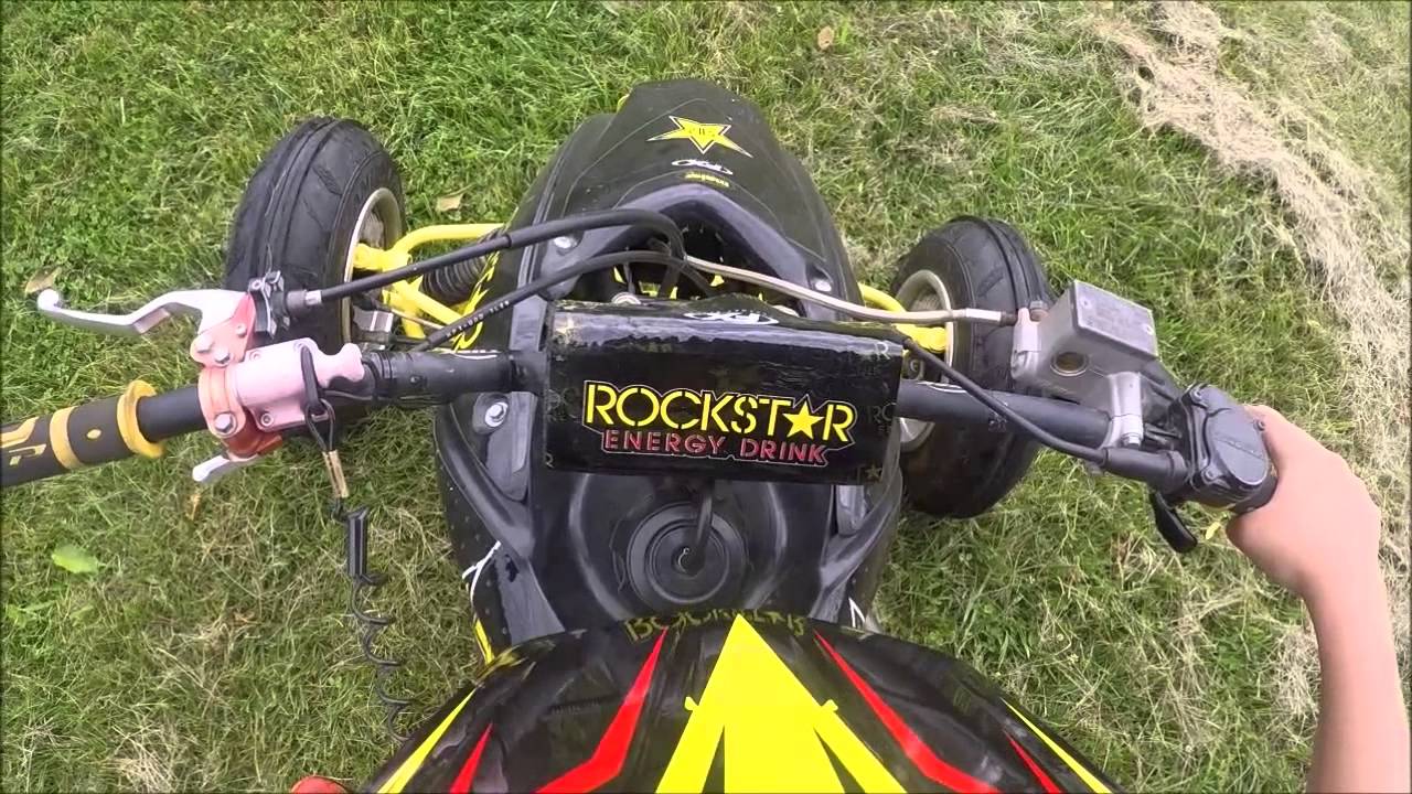 quick rip on my drag built 05 trx450r - YouTube