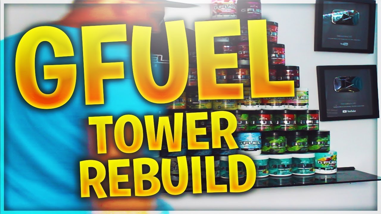 MORE GFUEL TUB UNBOXING & REBUILDING MY TOWER - YouTube