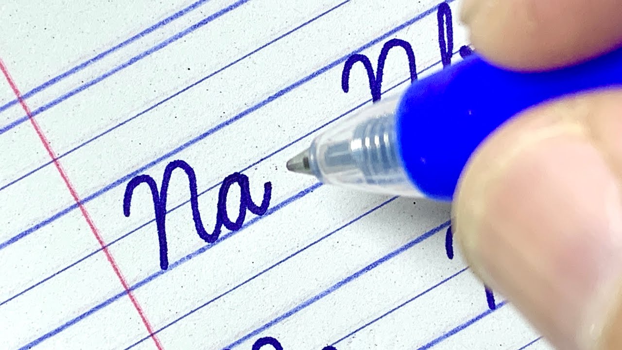 Cursive writing | How to write capital letter "N" connect with small ...