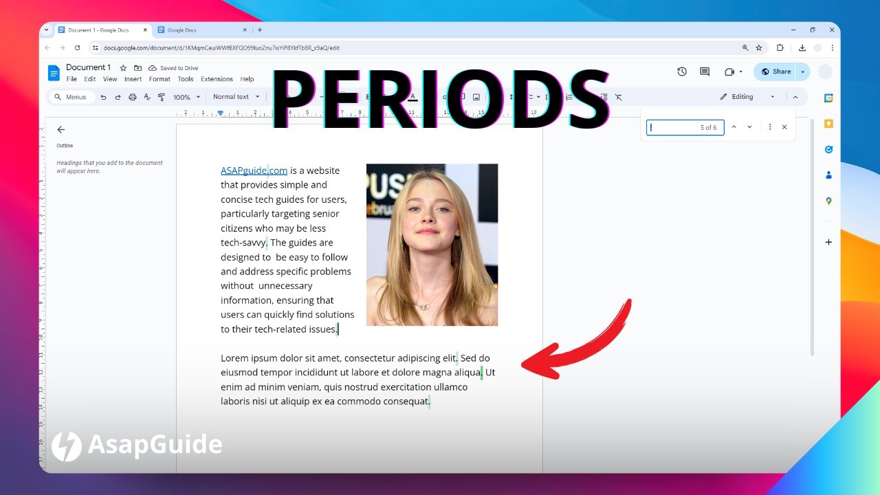 How to Select All Periods in Google Docs - YouTube