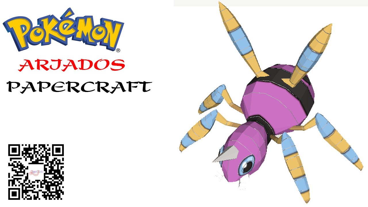 Spinarak Ariados Pokemon Papercraft - YouTube
