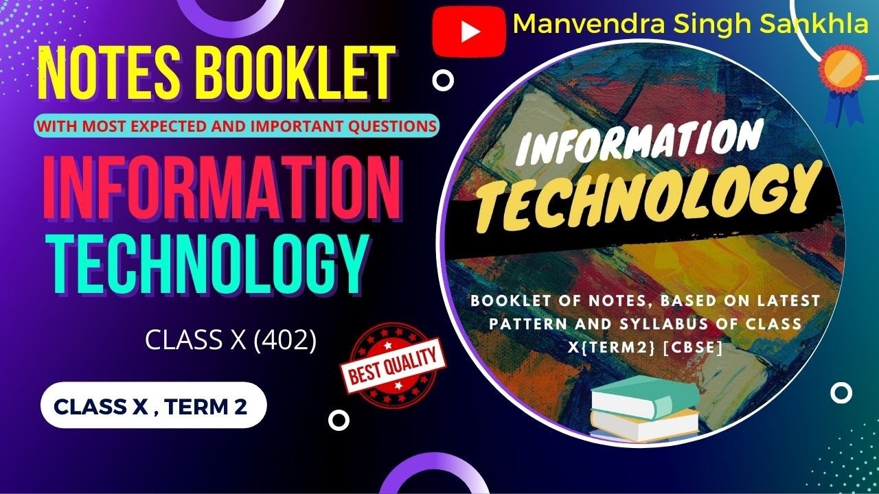 INFORMATION TECHNOLOGY [402] | NOTES BOOKLET RELEASING AND INTRODUCING ...