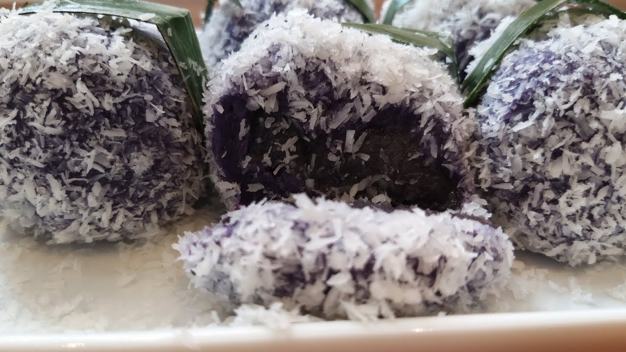 Ube Balls Palitaw with ube halaya - YouTube