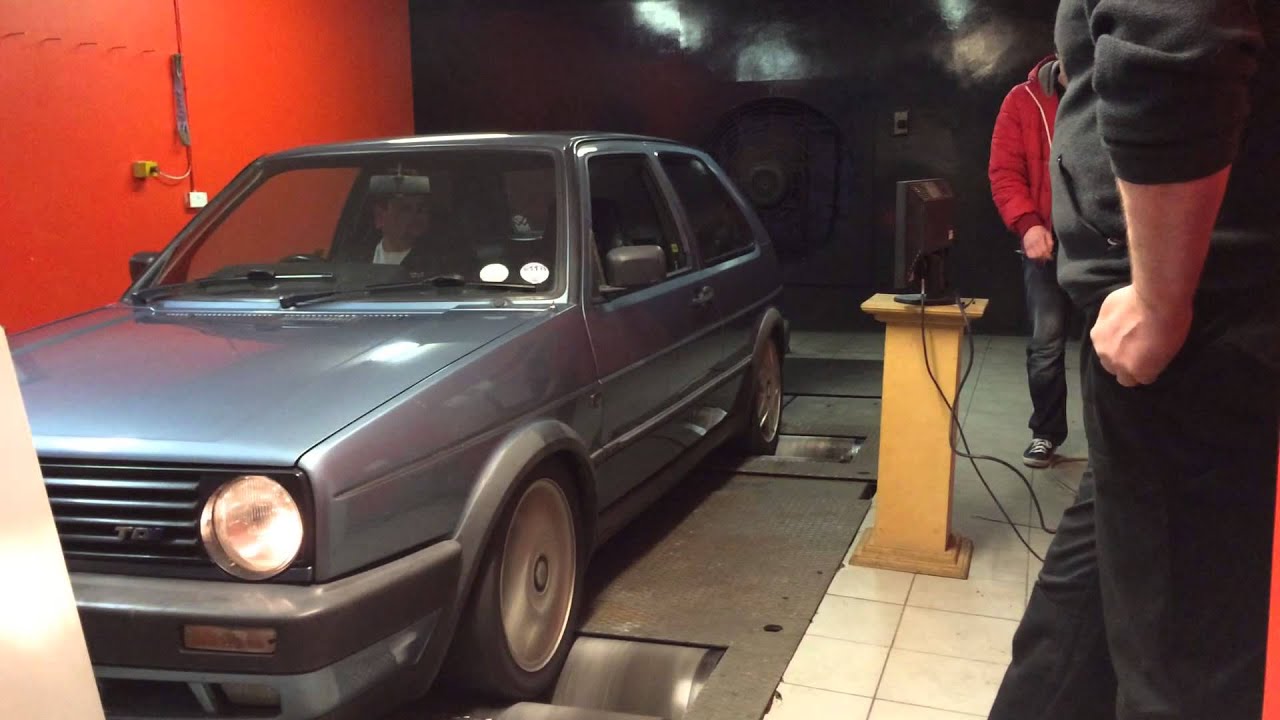 Mk2 Volkswagen Golf GTI TDI Rolling Road - YouTube