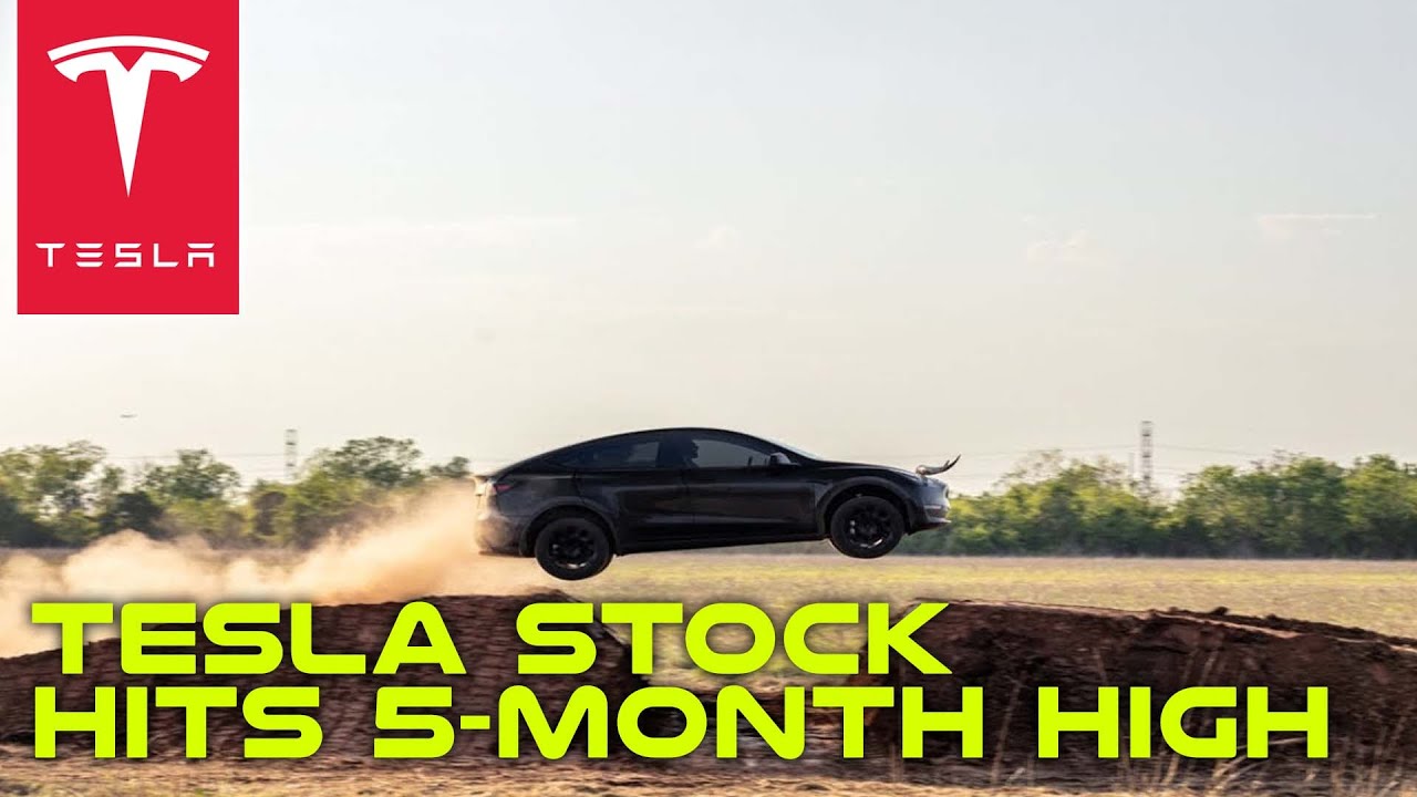Tesla Stock Hits 5-Month High - YouTube