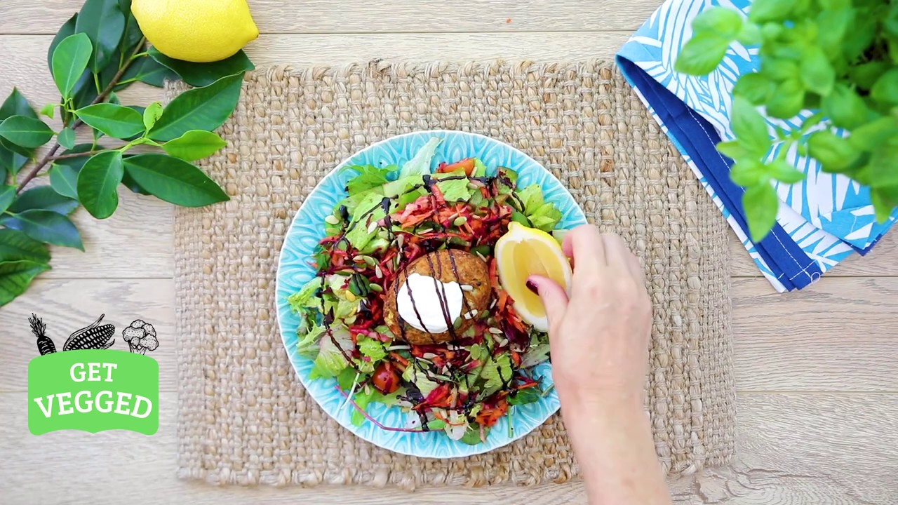 Veggie Pies (with salad) - Get Vegged - YouTube