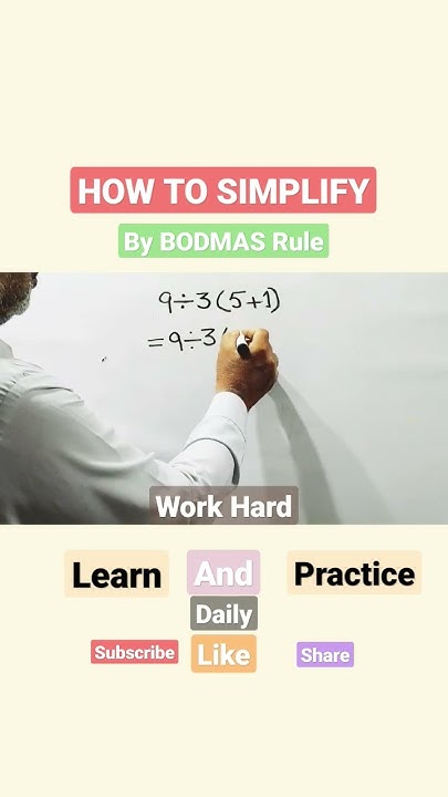 How To Simplify By BODMAS Rule#basicmathematics #igcse #olevel #arshadjaved - YouTube