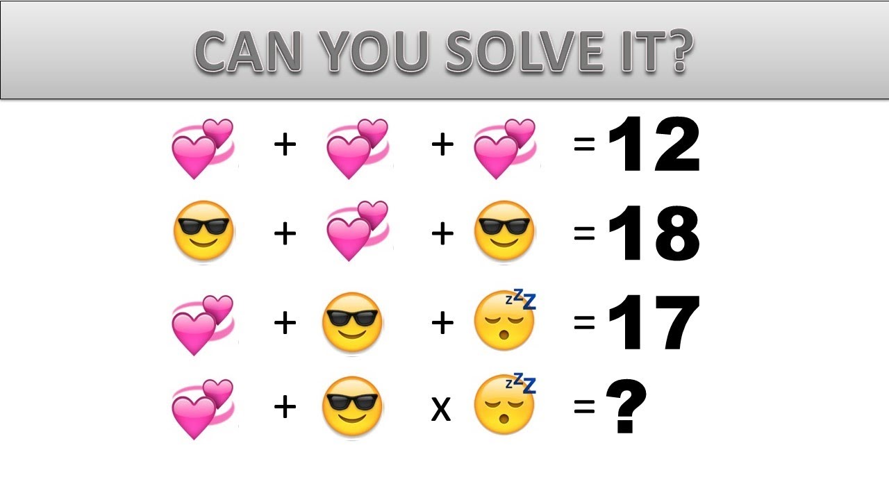 Easy Picture Calculation Puzzle - Puzzle Master - 024 - YouTube