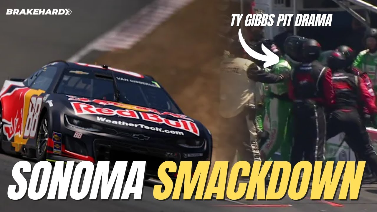 NASCAR's Best Road Racer Lays A Smackdown In Sonoma | Ty Gibbs Pit ...