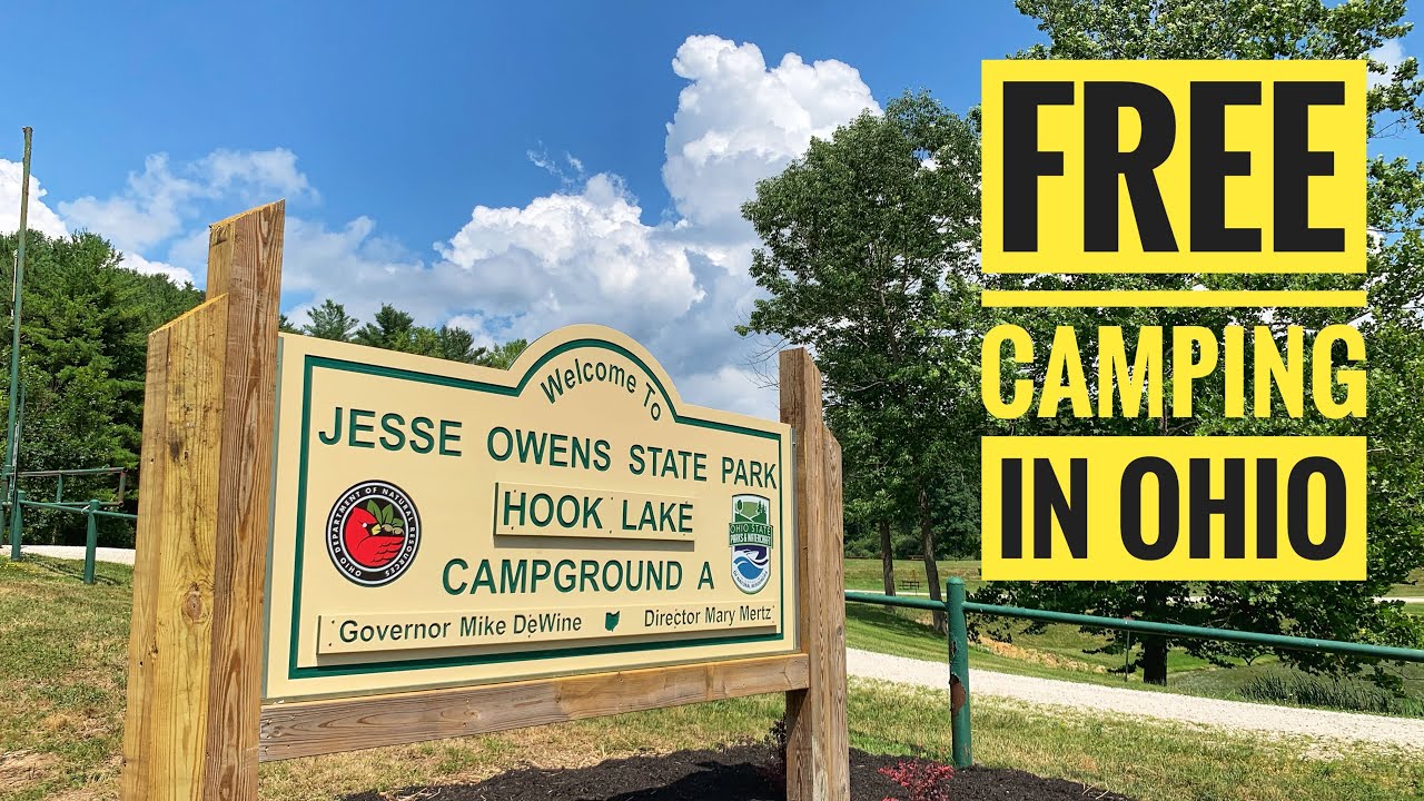 Free Camping at Hook Lake CG, Jesse Owens State Park, Ohio - YouTube