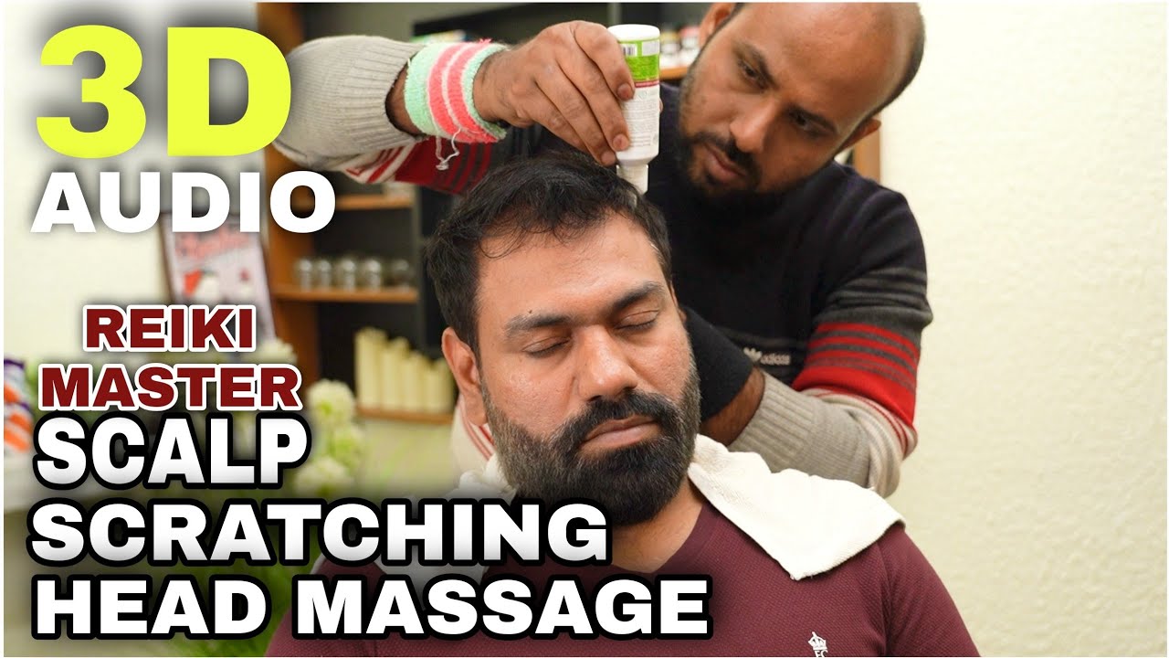 ASMR Scalp Scratching Head massage💆‍♂️Neck Cracking 3D audio to for ...