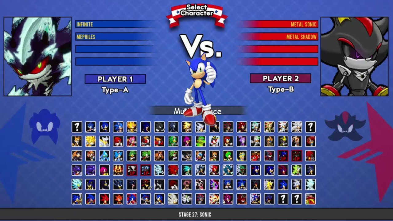 Infinite sonic & Mephiles sonic VS Metal sonic & Metal shadow I Sonic ...
