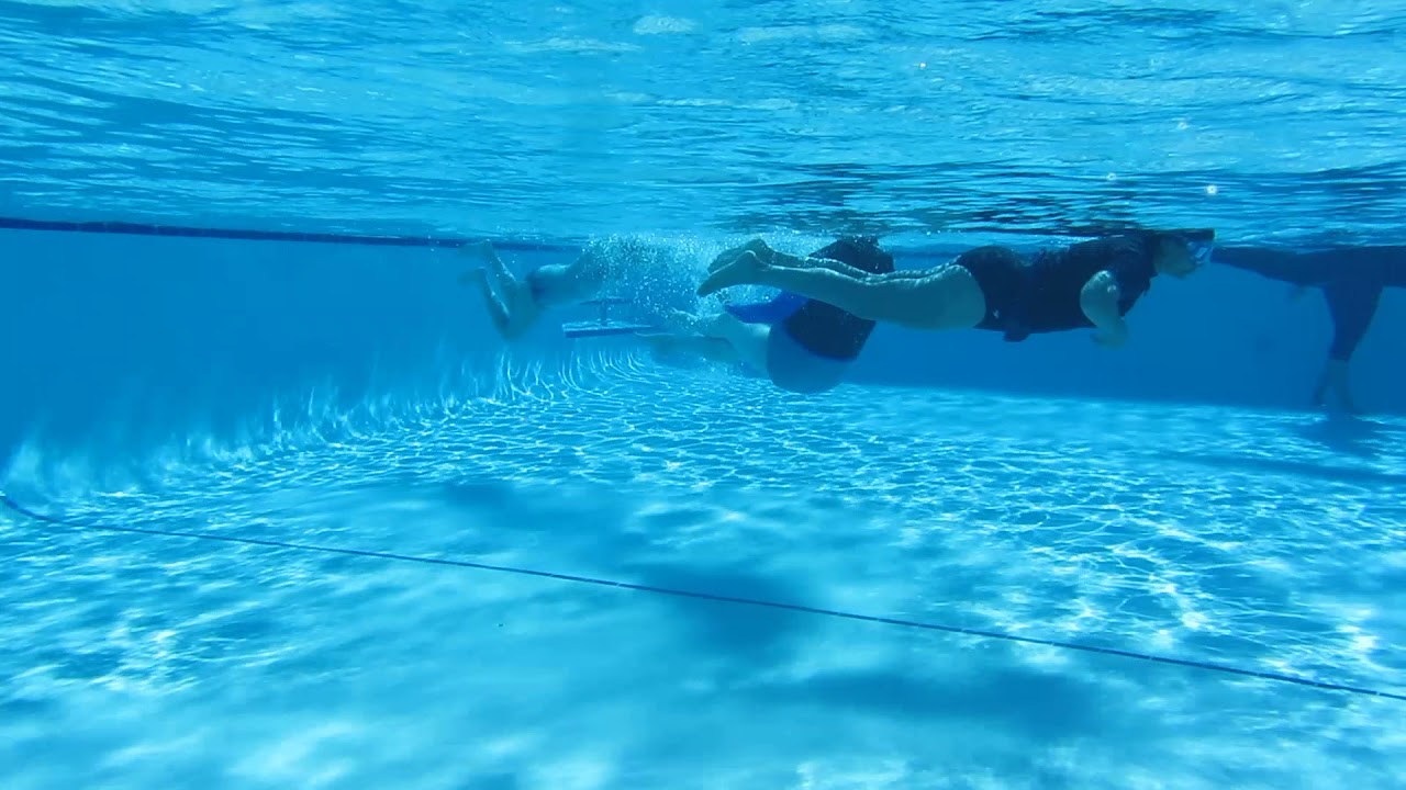 Tim swims, Lynn swims, Dru rolls - YouTube