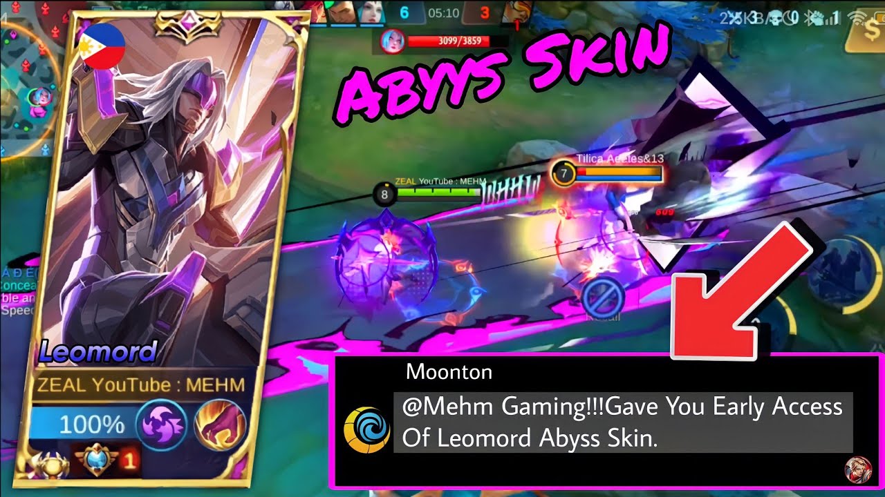 LEOMORD NEW ABYSS SKIN IS HERE!MOONTON THANK YOU \ COOL SKIN / MLBB ...