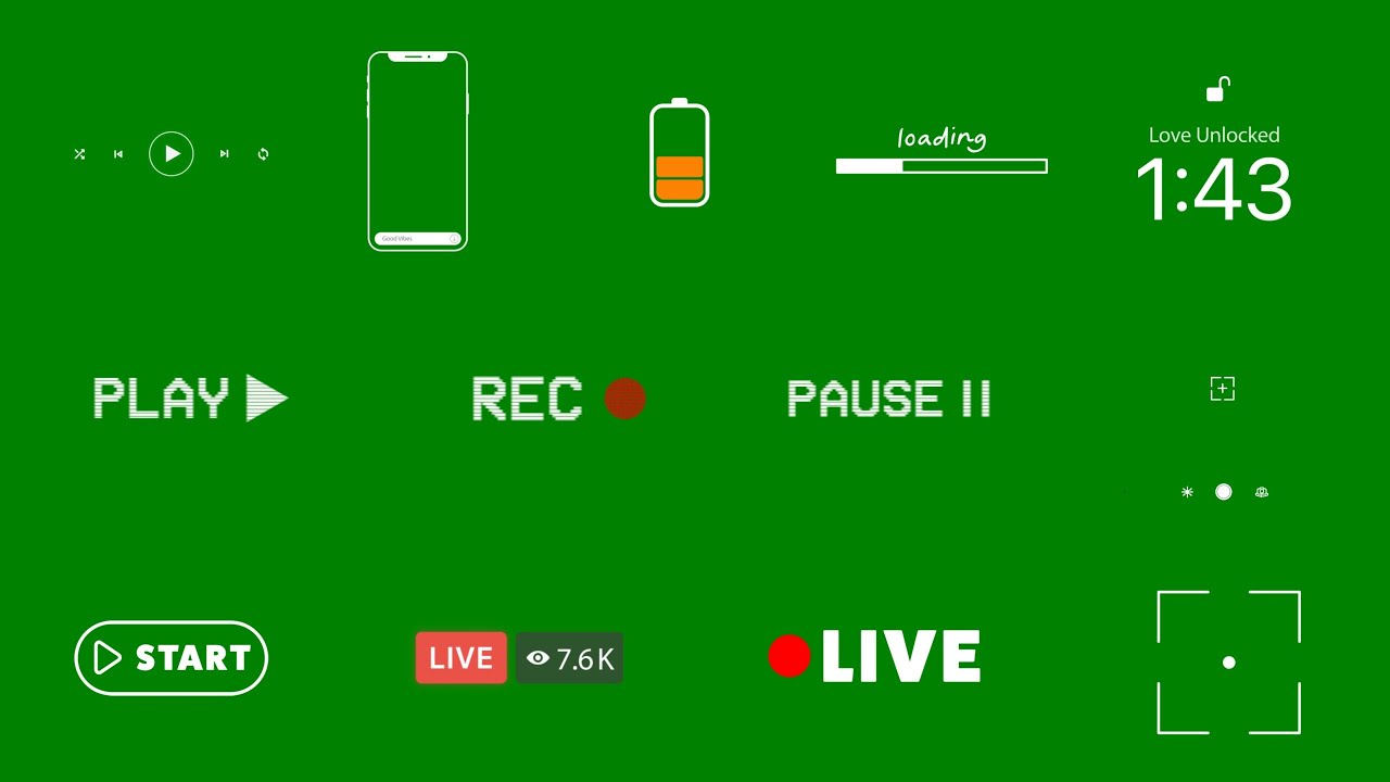 Mobile or Camera Interface Green Screen | EveryThing Green Screen - YouTube