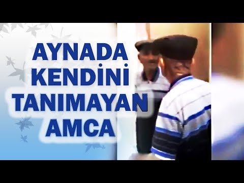 Aynada kendisi ile kavga eden dede