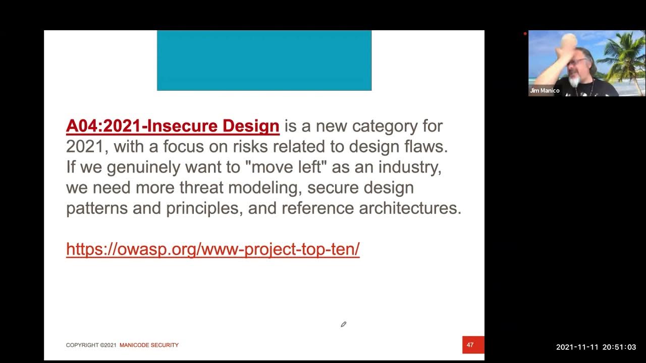 The OWASP Top Ten 2021 No. 4 Insecure Design - YouTube